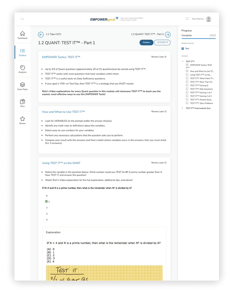 EMPOWERgmat 2023: Proven Online GMAT Prep for 700-800 Scores